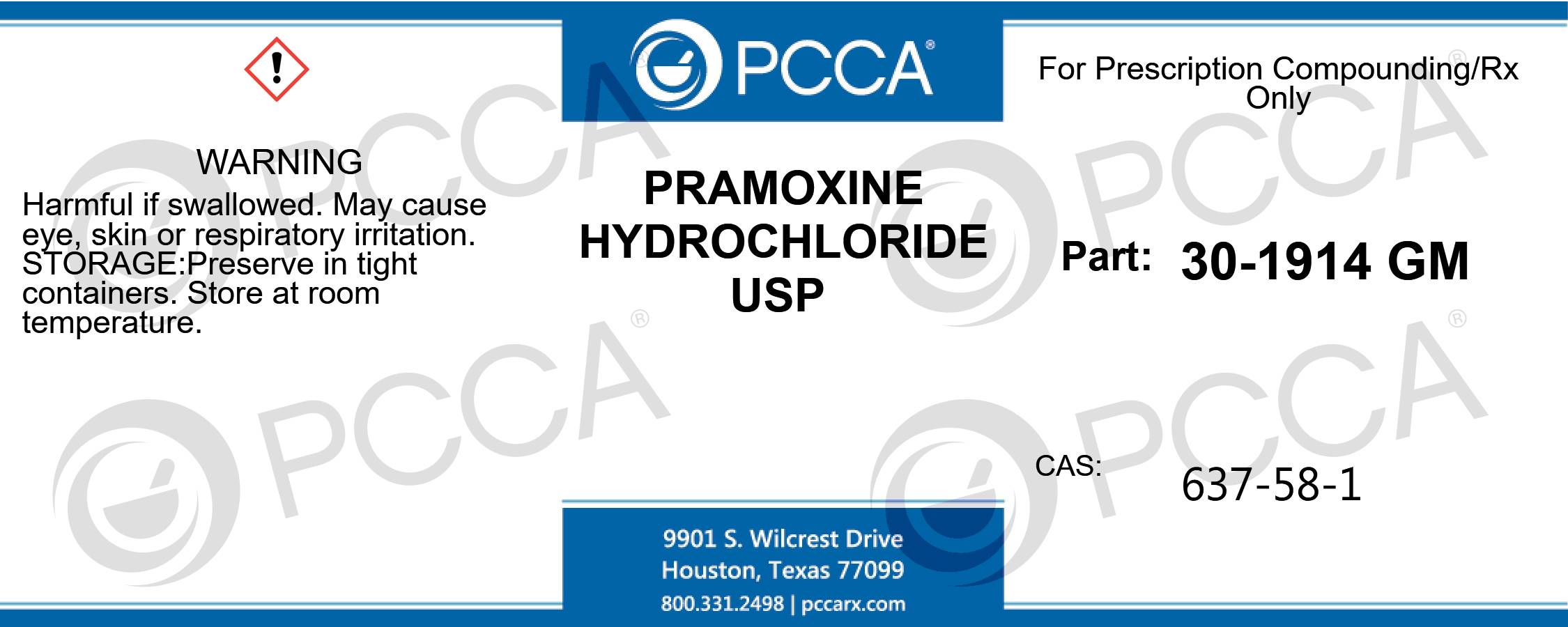 PRAMOXINE HYDROCHLORIDE USP - PCCA